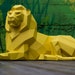 Papercraft 3D BIG LYING LION Low Poly Paper Sculpture Diy Gift Decor ...