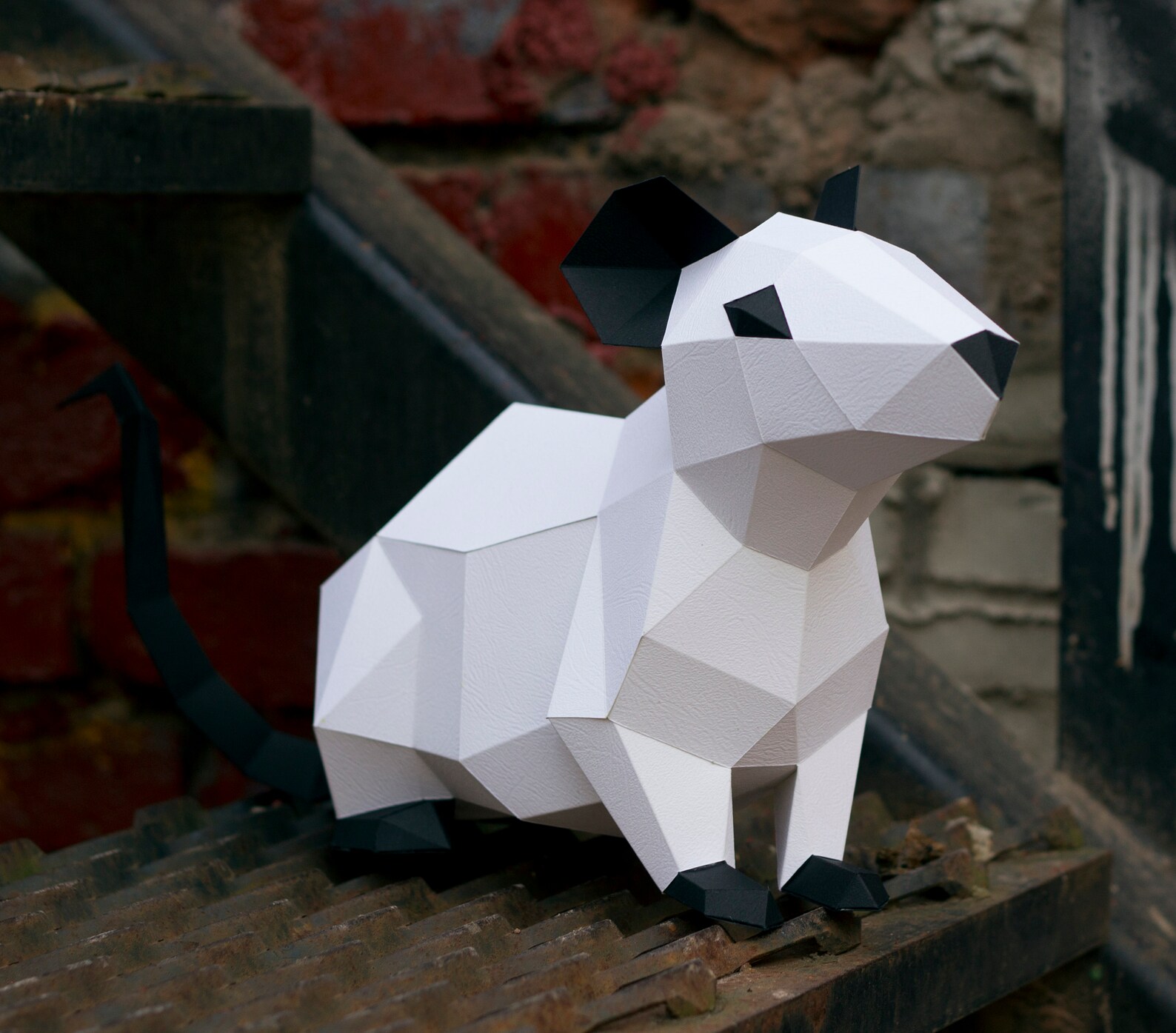 Papercraft 3d RAT MOUSE 2 Low Poly Paper Sculpture Diy Gift - Etsy