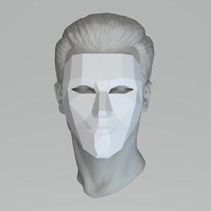 Papercraft 3D PLAIN FACE MASK Halloween Pepakura Faceless Venetian ...