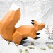 Papercraft 3d SQUIRREL 3D Type 1 Low Poly Paper Sculpture Diy Gift ...