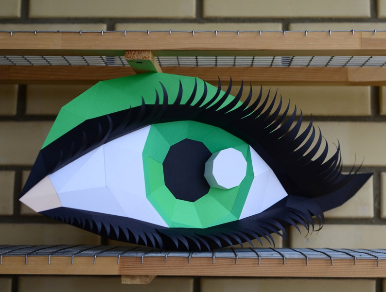 Papercraft 3D MAKEUP SMOKEY EYE Pepakura Low Polygonal Paper - Etsy