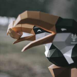 Papercraft 3D TOUCANS ON A BRANCH Birds Low Poly Paper Sculpture Diy ...