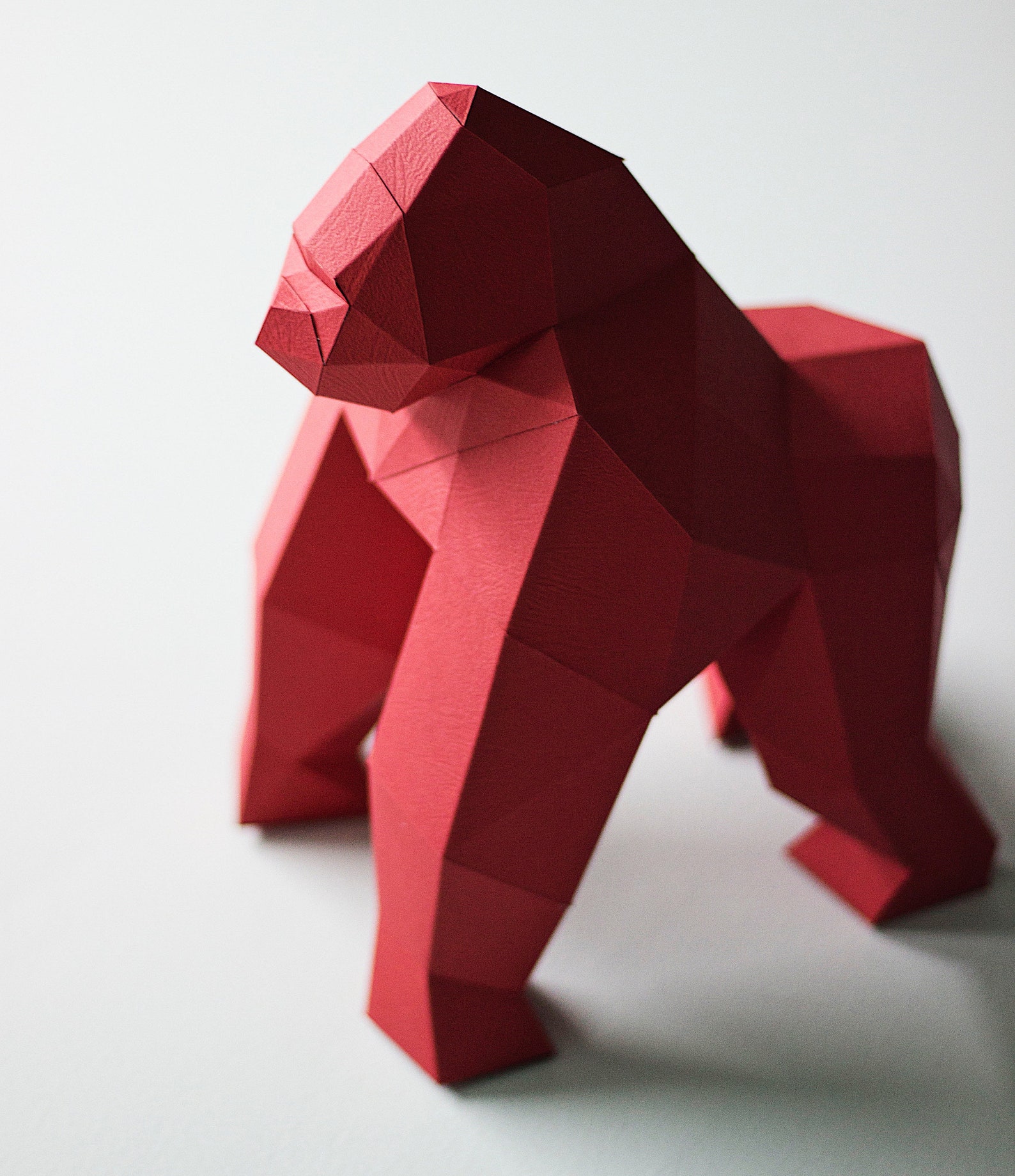 Papercraft 3D GORILLA MONKEY Low Poly Paper Sculpture DIY Gift - Etsy