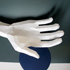 Papercraft 3D HAND WITH NAILS Pepakura Template Engagement Low ...