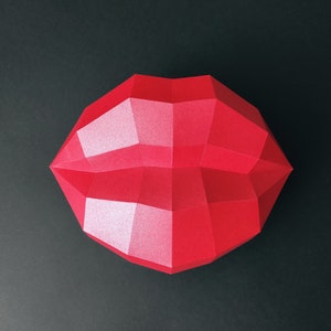 Papercraft 3D LIPS BOX MOUTH Present or Storage Boxes for Valentines ...