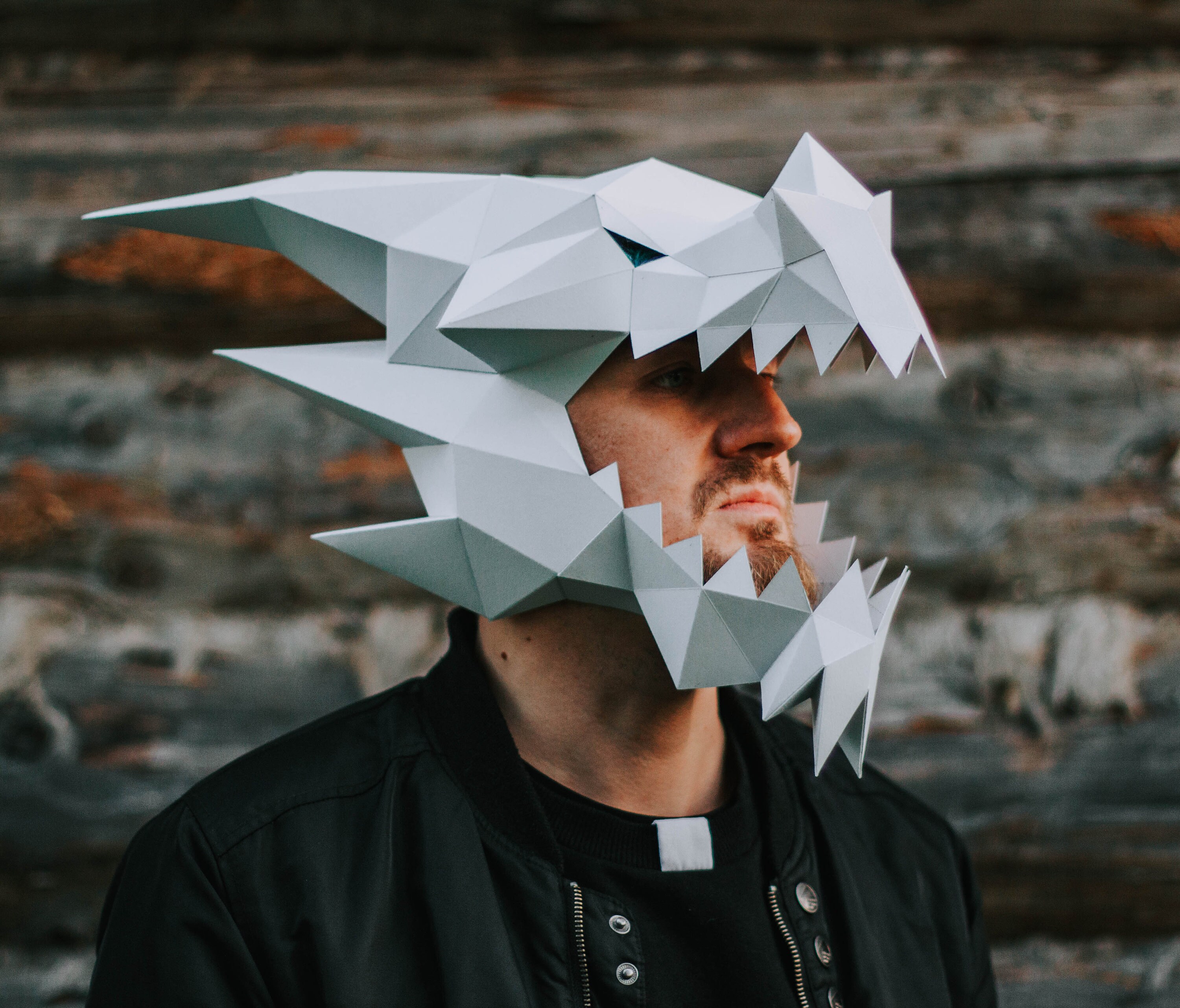 Papercraft 3D DRAGON HELMET MASK Fantasy Animal Halloween - Etsy UK