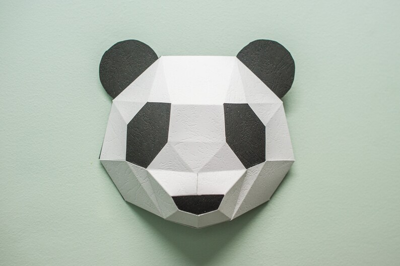 Papercraft 3d BABY PANDA BEAR Pepakura Small Figure for Kids - Etsy