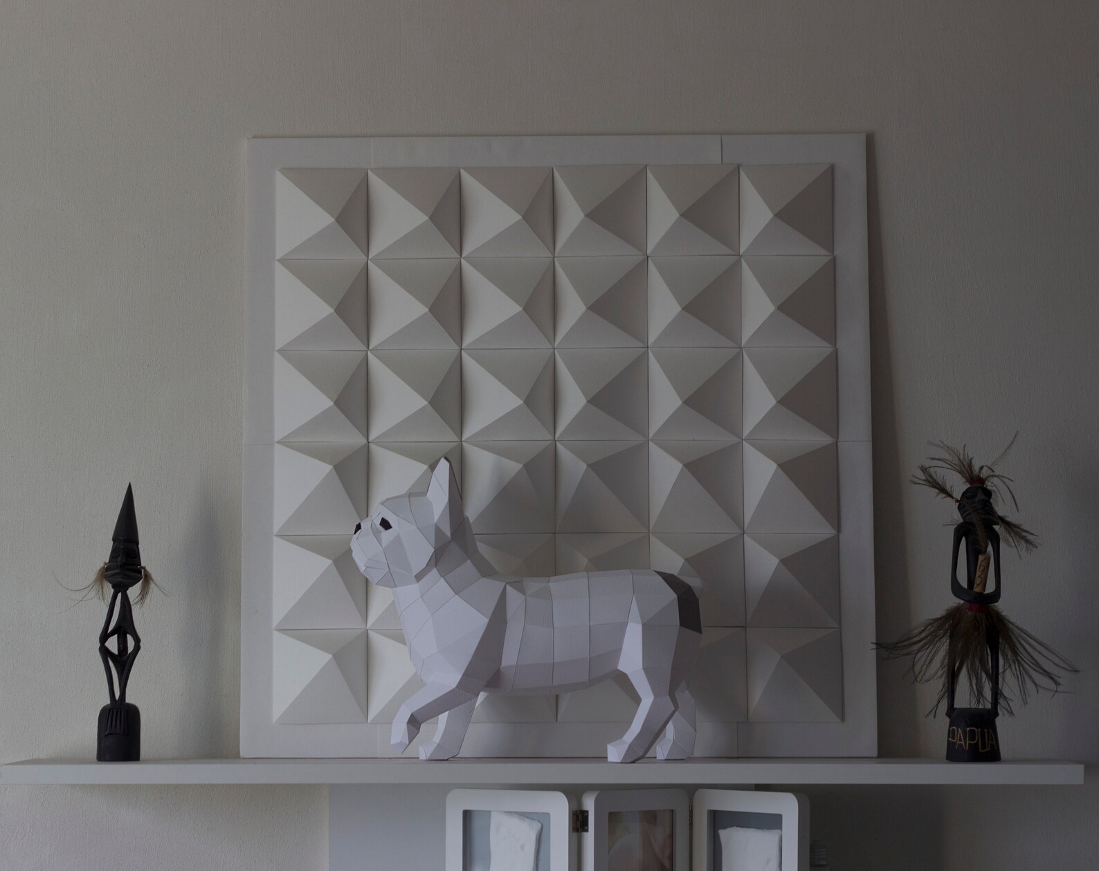 Papercraft 3d FRENCH BULLDOG PUPPY Low Poly Paper Sculpture - Etsy