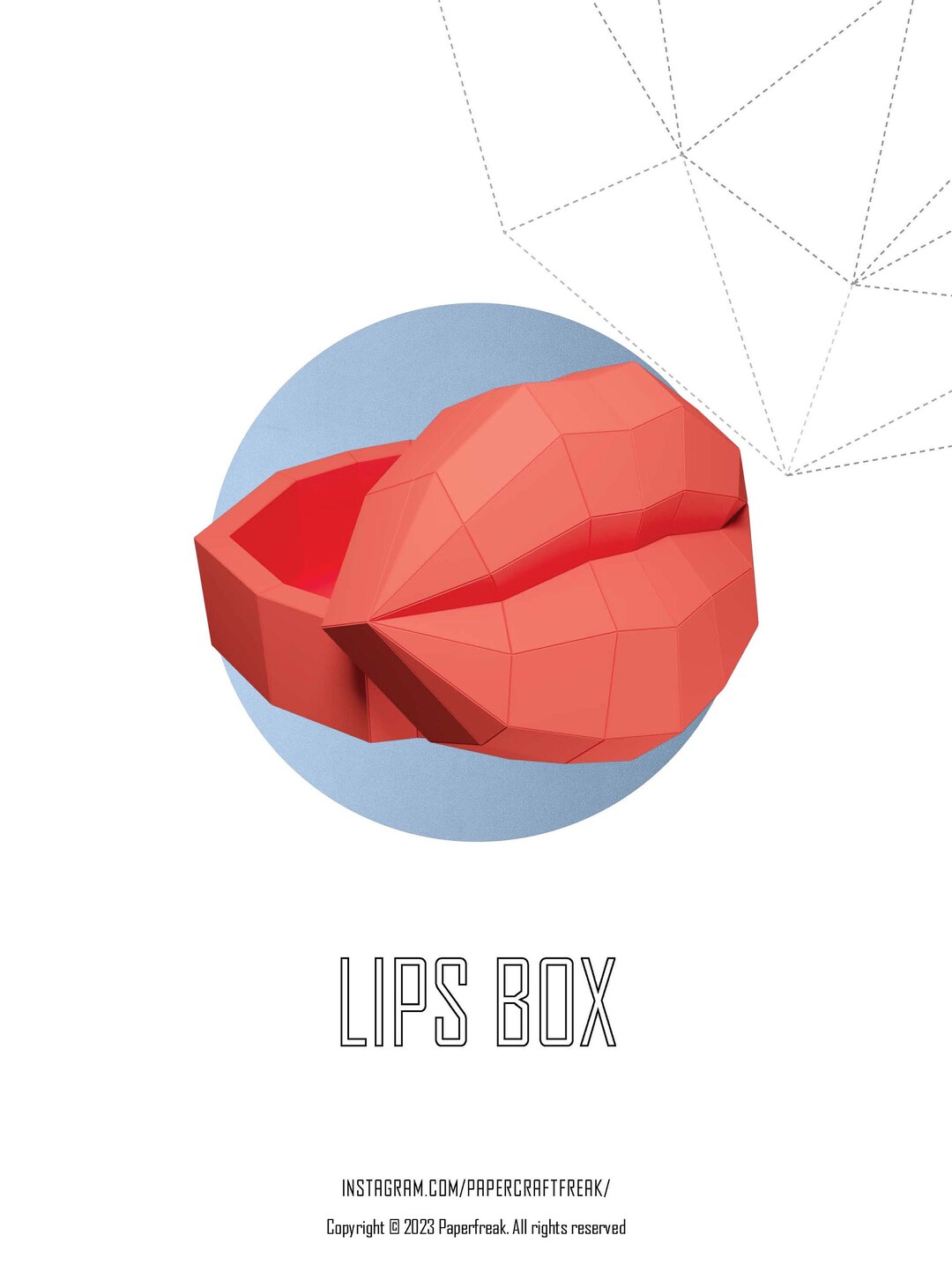 Papercraft 3D LIPS BOX MOUTH Present or Storage Boxes for Valentines ...