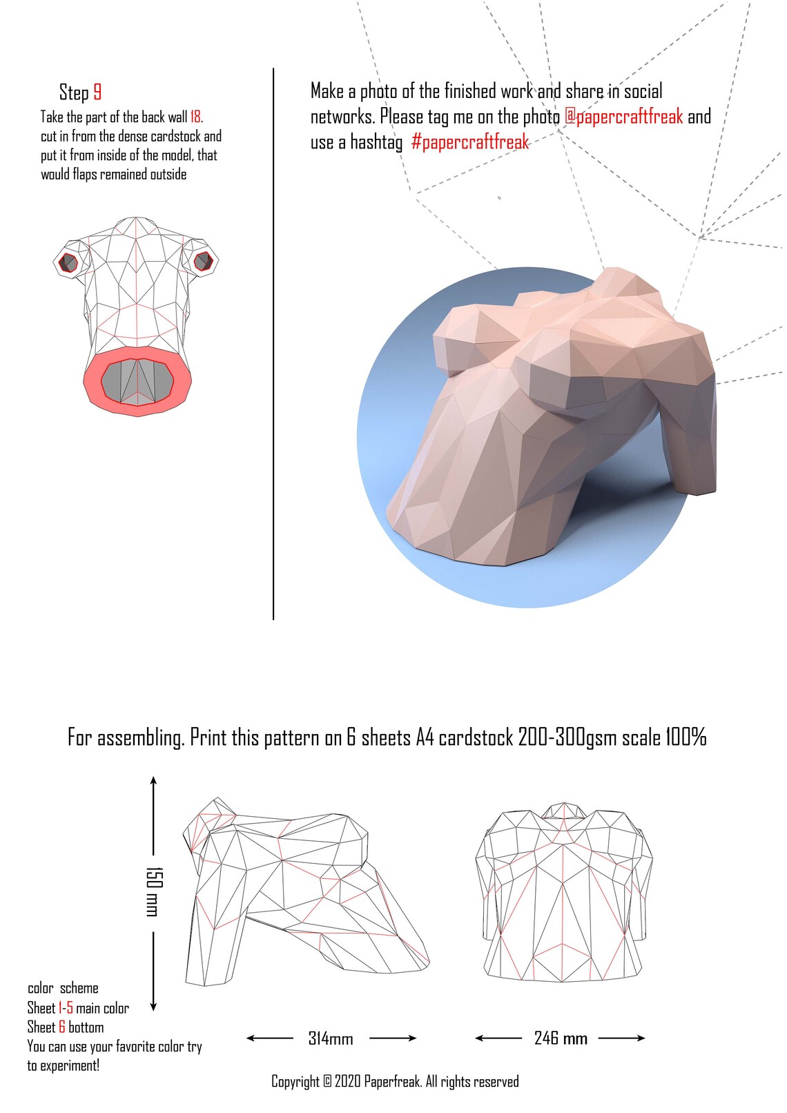 Papercraft 3D WOMAN TORSO Template Culpture Pepakura Paper - Etsy