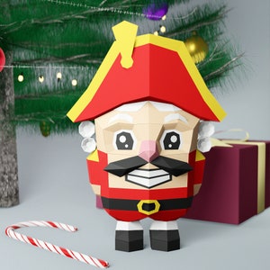 Papercraft 3D NUTCRACKER CHRISTMAS TOY Low Poly Paper Sculpture Diy ...