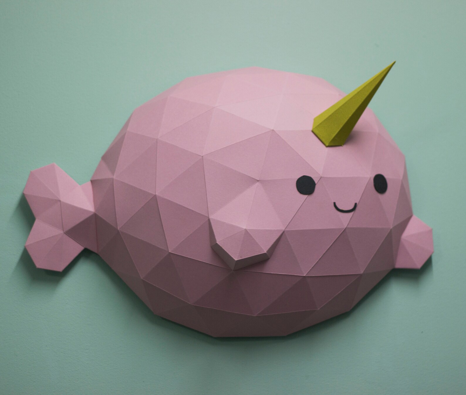 Papercraft 3d CUTE NARWHAL FISH Cartoon Anime Animal Paper - Etsy