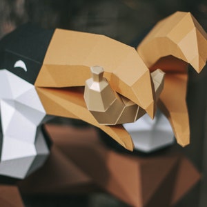 Papercraft 3D TOUCANS ON A BRANCH Birds Low Poly Paper Sculpture Diy ...