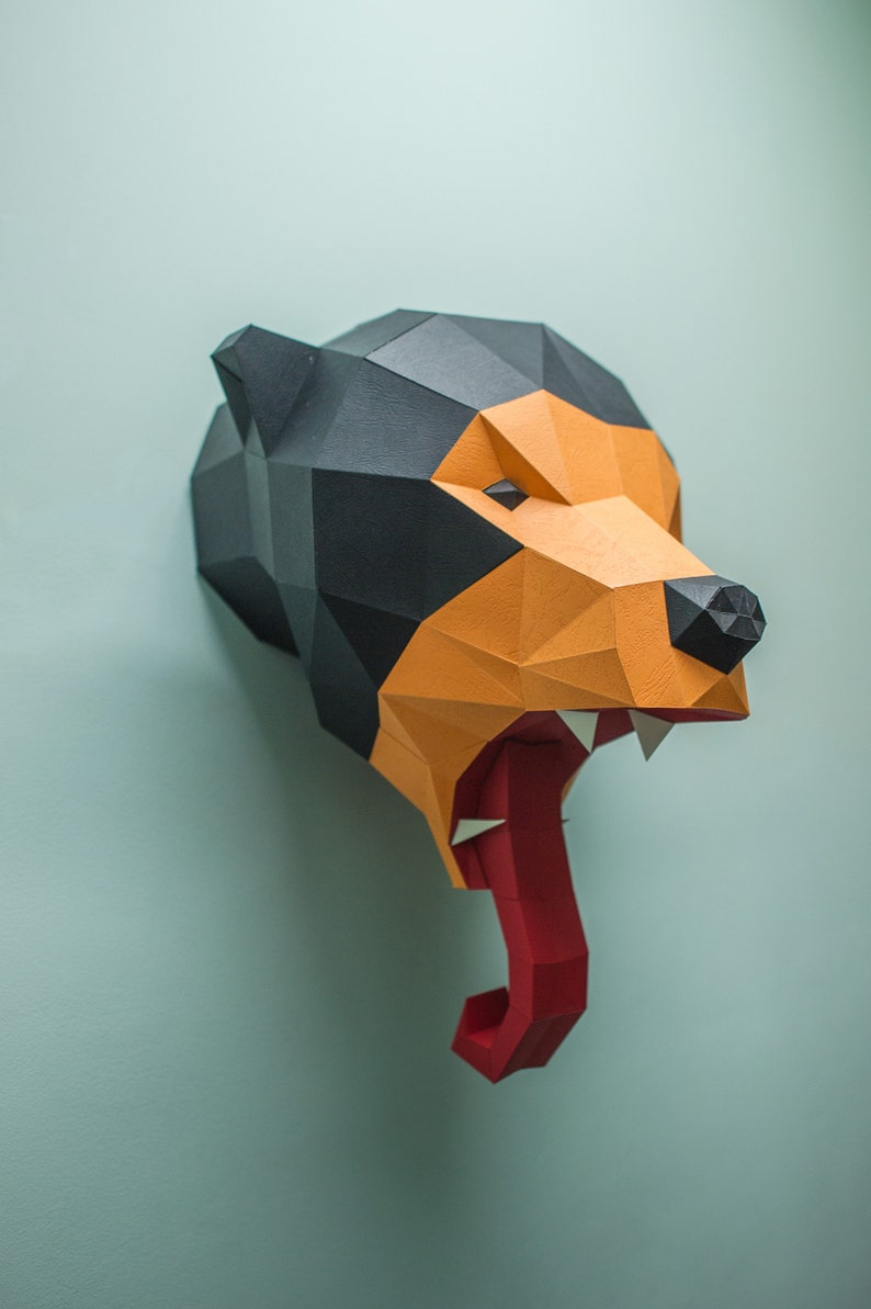 Papercraft 3D MALAYAN SUN BEAR Head Pepakura Pdf Template - Etsy