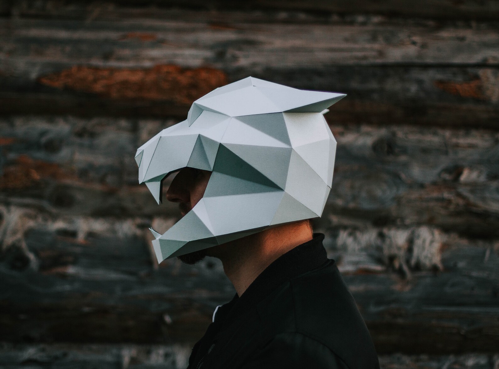 Papercraft 3D TIGER HELMET MASK Cat Fantasy Animal Halloween - Etsy