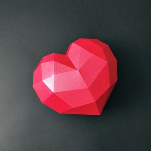 Papercraft 3D HEART BOX Present or Storage Boxes for Valentines Day ...