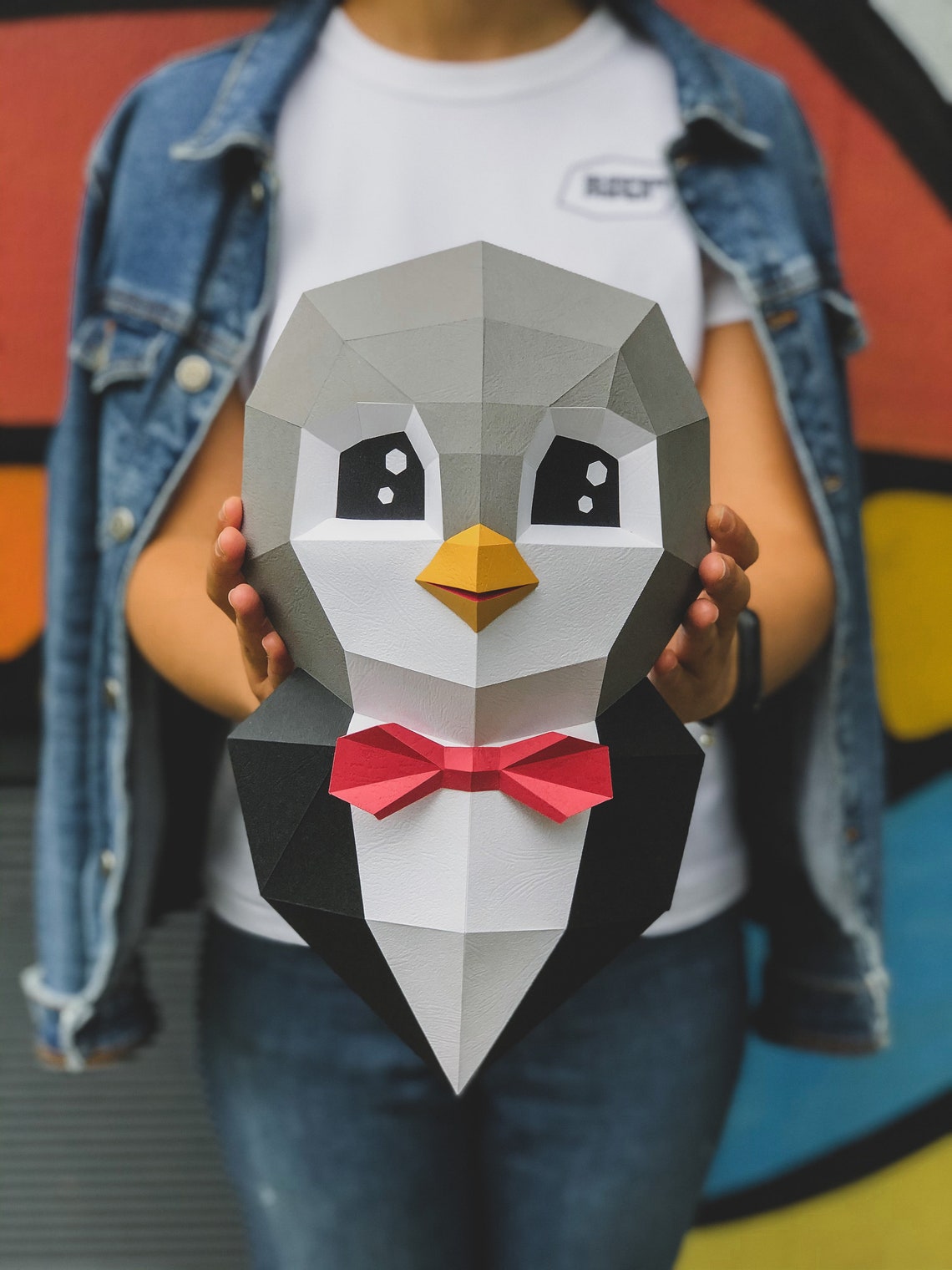 Papercraft 3D PENGUIN in SUIT Pepakura Low Poly Paper - Etsy
