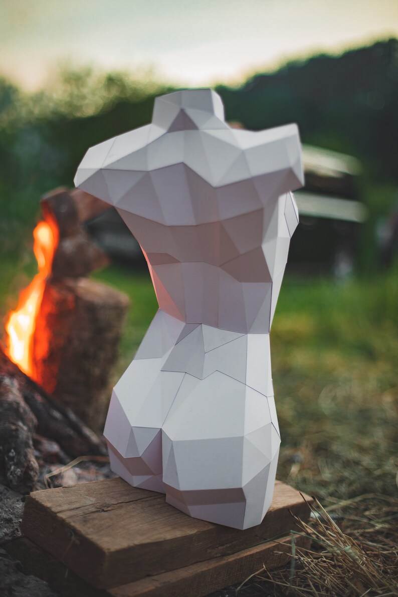 Papercraft 3D WOMAN BODY Template Culpture Pepakura Paper Girl - Etsy ...