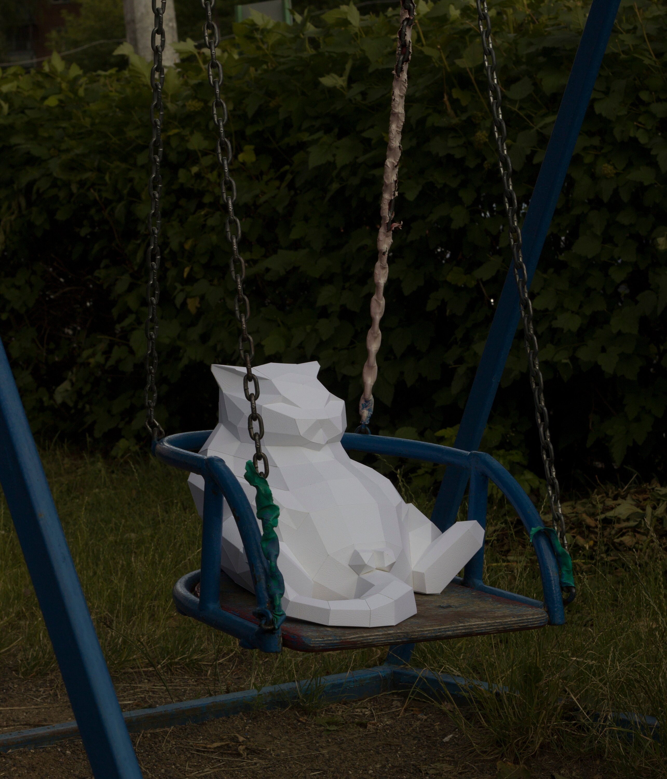 Papercraft 3D FAT CAT With Balls Sculpture Pepakura Gift Cat | Etsy