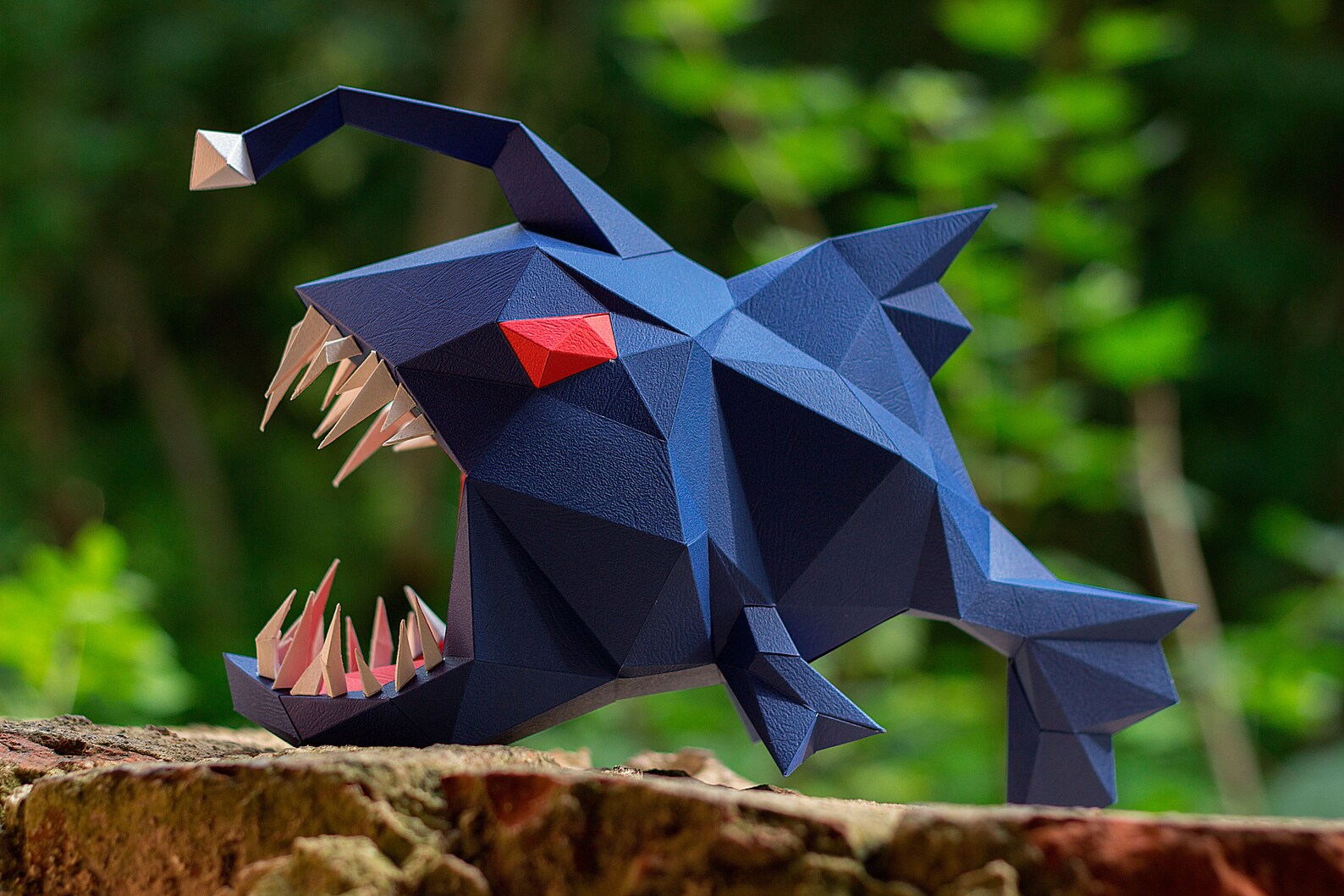 Papercraft ANGLER FISH 3D Pepakura Sea Creatures Paperfreak - Etsy