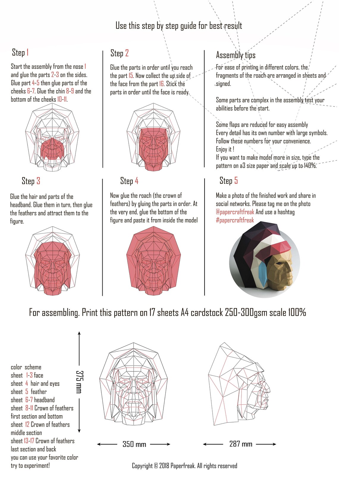 Papercraft 3D NATIVE AMERICAN INDIAN Comanche Apache Navajo - Etsy