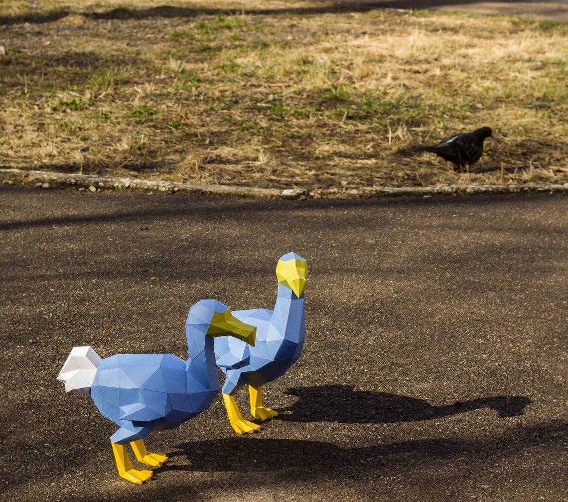 Papercraft 3D TWO DODO BIRDS Pepakura Pdf Template Low | Etsy