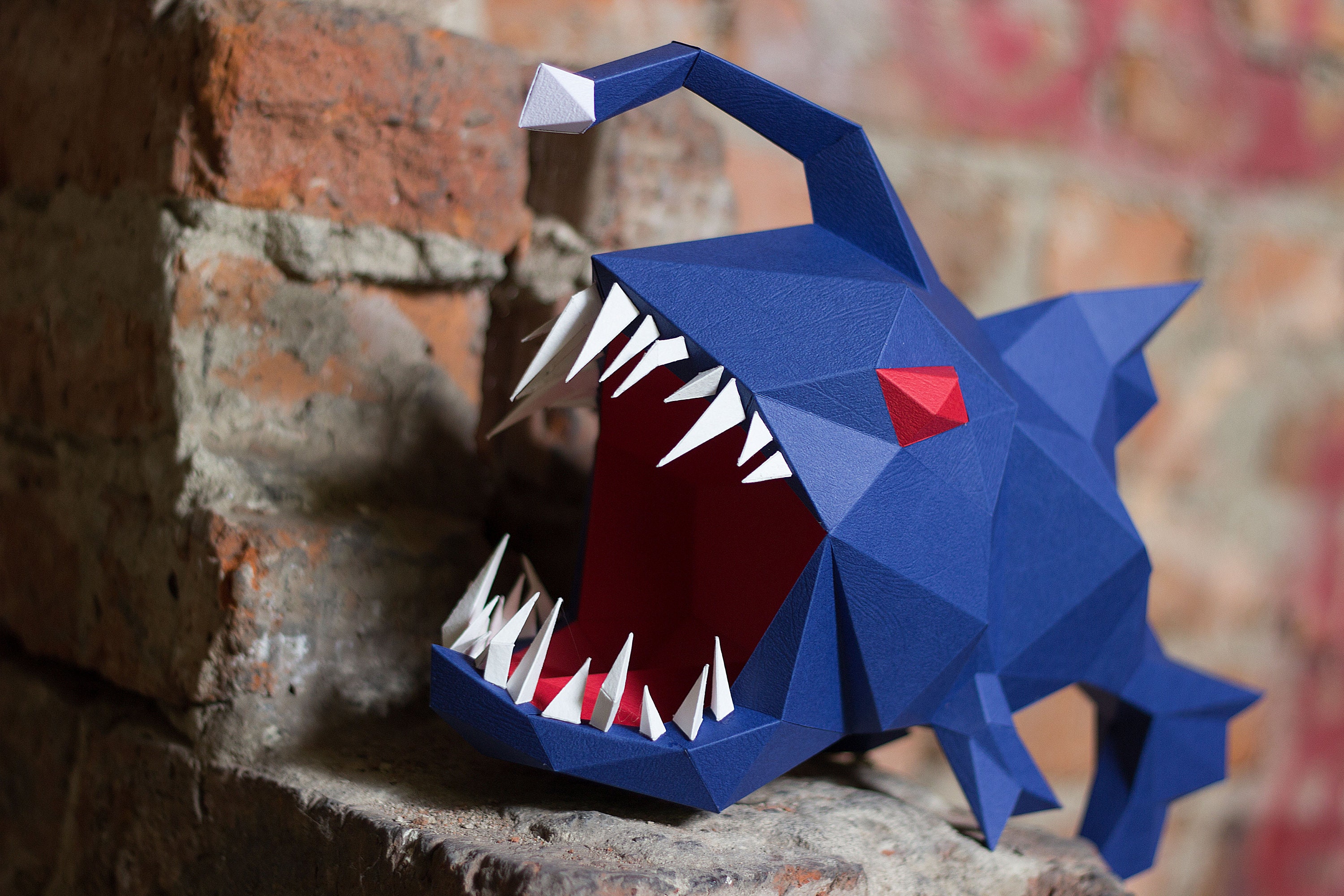 Papercraft ANGLER FISH 3D Pepakura Sea Creatures Paperfreak | Etsy India