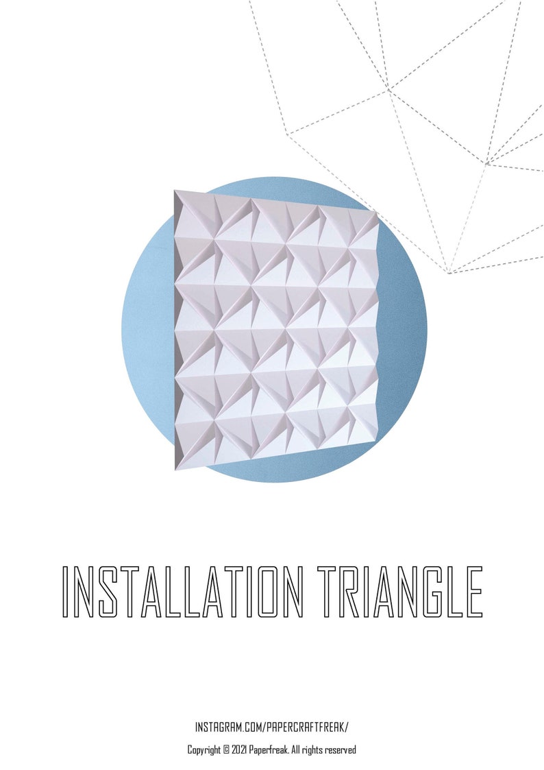 Papercraft 3D INSTALLATION TRIANGLES 2 Version Templates | Etsy