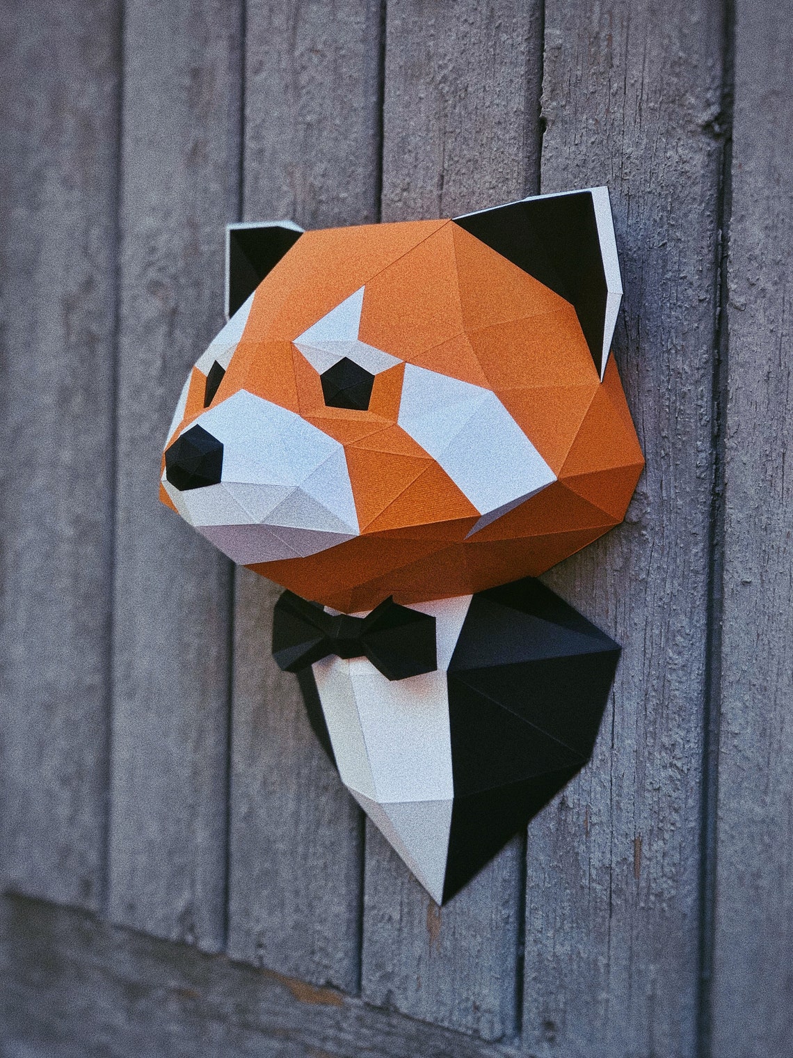 Papercraft 3D RED PANDA BEAR in Suit Pepakura Low Poly Paper - Etsy