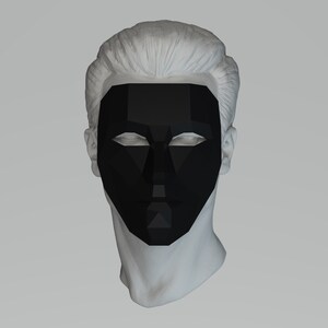 Papercraft 3D PLAIN FACE MASK Halloween Pepakura Faceless Venetian ...