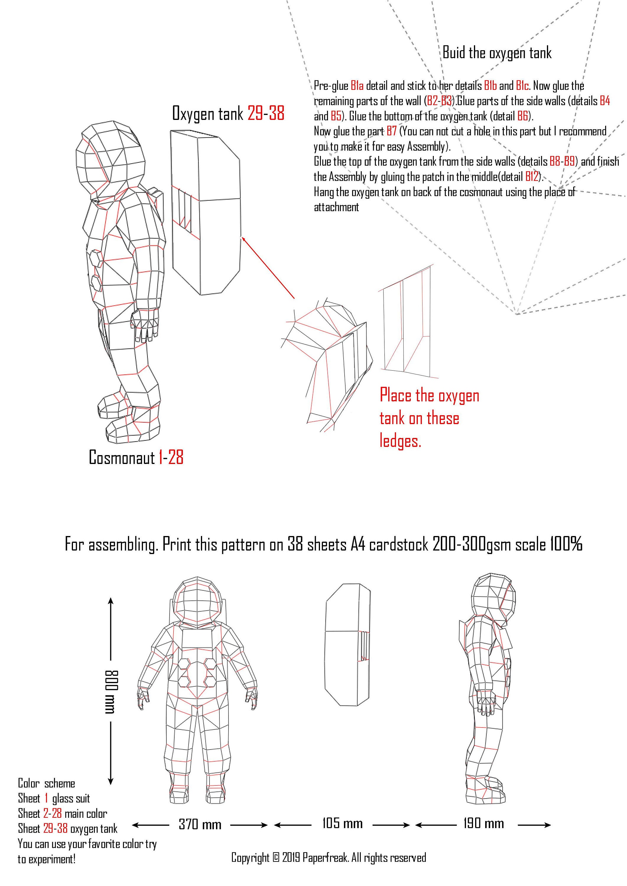 Papercraft 3D ASTRONAUT COSMONAUT Space Suit Art Low Poly - Etsy