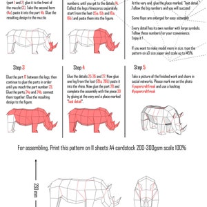 Papercraft 3D AFRICA ANIMAL 4 in 1 Elephant Rhino Gorilla - Etsy