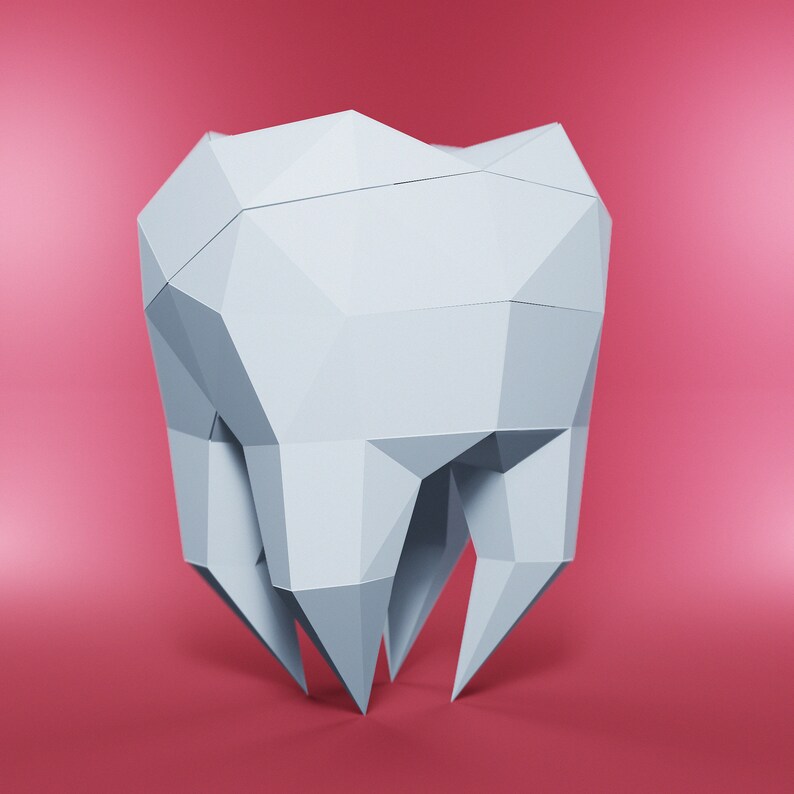 Papercraft 3D TOOTH MOLAR Dental Veneers Low Poly Paper - Etsy