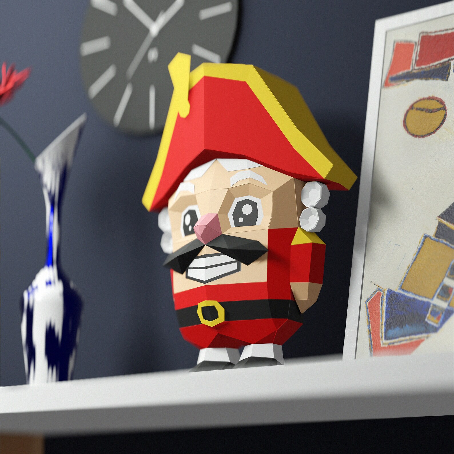 Papercraft 3D NUTCRACKER CHRISTMAS TOY Low Poly Paper - Etsy