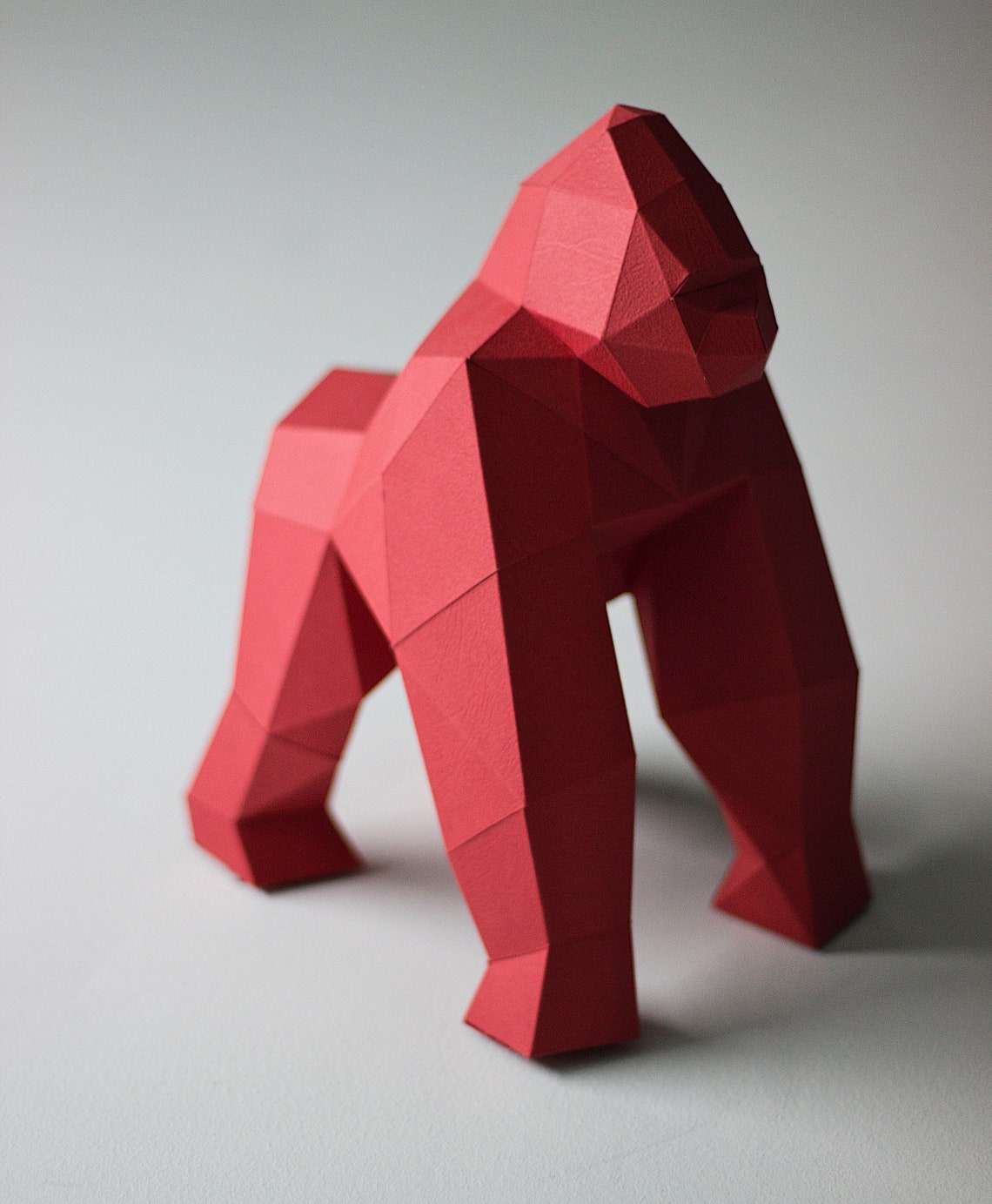 Papercraft 3D GORILLA MONKEY Low Poly Paper Sculpture DIY Gift - Etsy