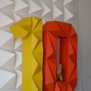 Papercraft 3D ZERO 0 Number Birthday Party Decor Pepakura Low Poly ...