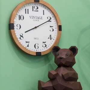 Papercraft 3D TOY BEAR Low Poly Paper Sculpture Diy Gift Decor for Kids ...