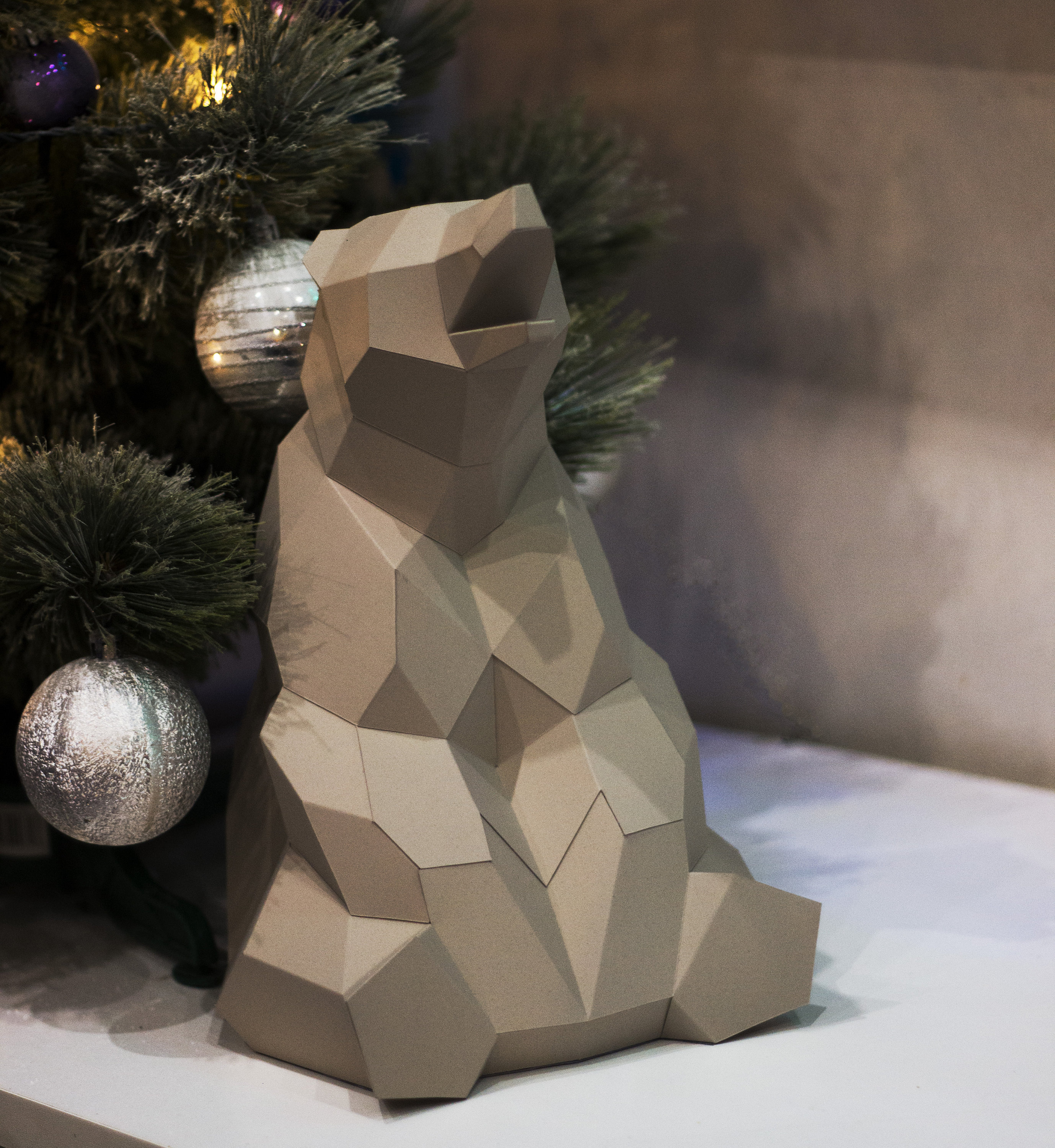 Papercraft 3D BEAR FIGURE Small Size Pepakura Pdf Template Low - Etsy