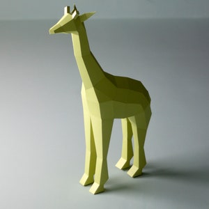 Papercraft 3D GIRAFFE SMALL Low Poly Paper Sculpture DIY Gift Decor ...