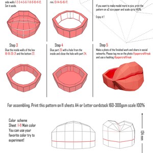 Papercraft 3D LIPS BOX MOUTH Present or Storage Boxes for Valentines ...