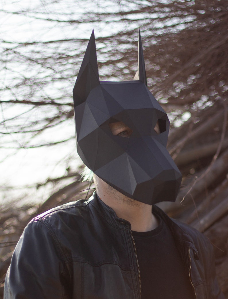 Papercraft 3D DOBERMAN HELMET Dog MASK Fantasy Animal - Etsy
