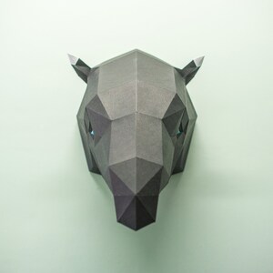 Papercraft 3D MALAYAN TAPIR Head Pepakura Pdf Template Polygonal Paper ...