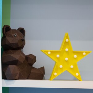 Papercraft 3D TOY BEAR Low Poly Paper Sculpture Diy Gift Decor for Kids ...