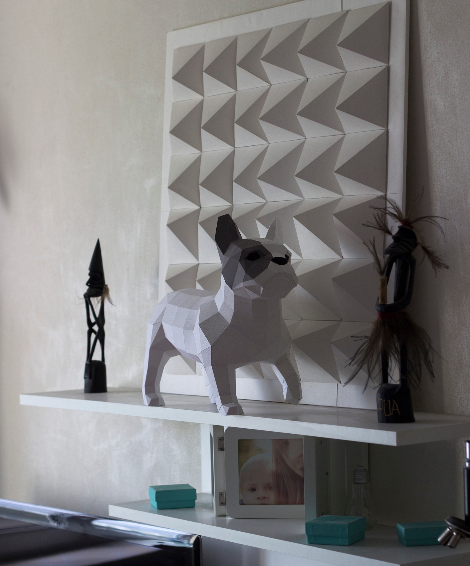 Papercraft 3d FRENCH BULLDOG PUPPY Low Poly Paper Sculpture - Etsy