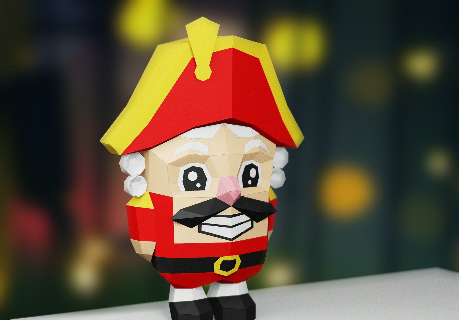 Papercraft 3D NUTCRACKER CHRISTMAS TOY Low Poly Paper - Etsy