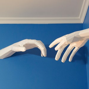 Papercraft 3D the CREATION of ADAM HANDS Pepakura Paper Sculpture Pdf ...