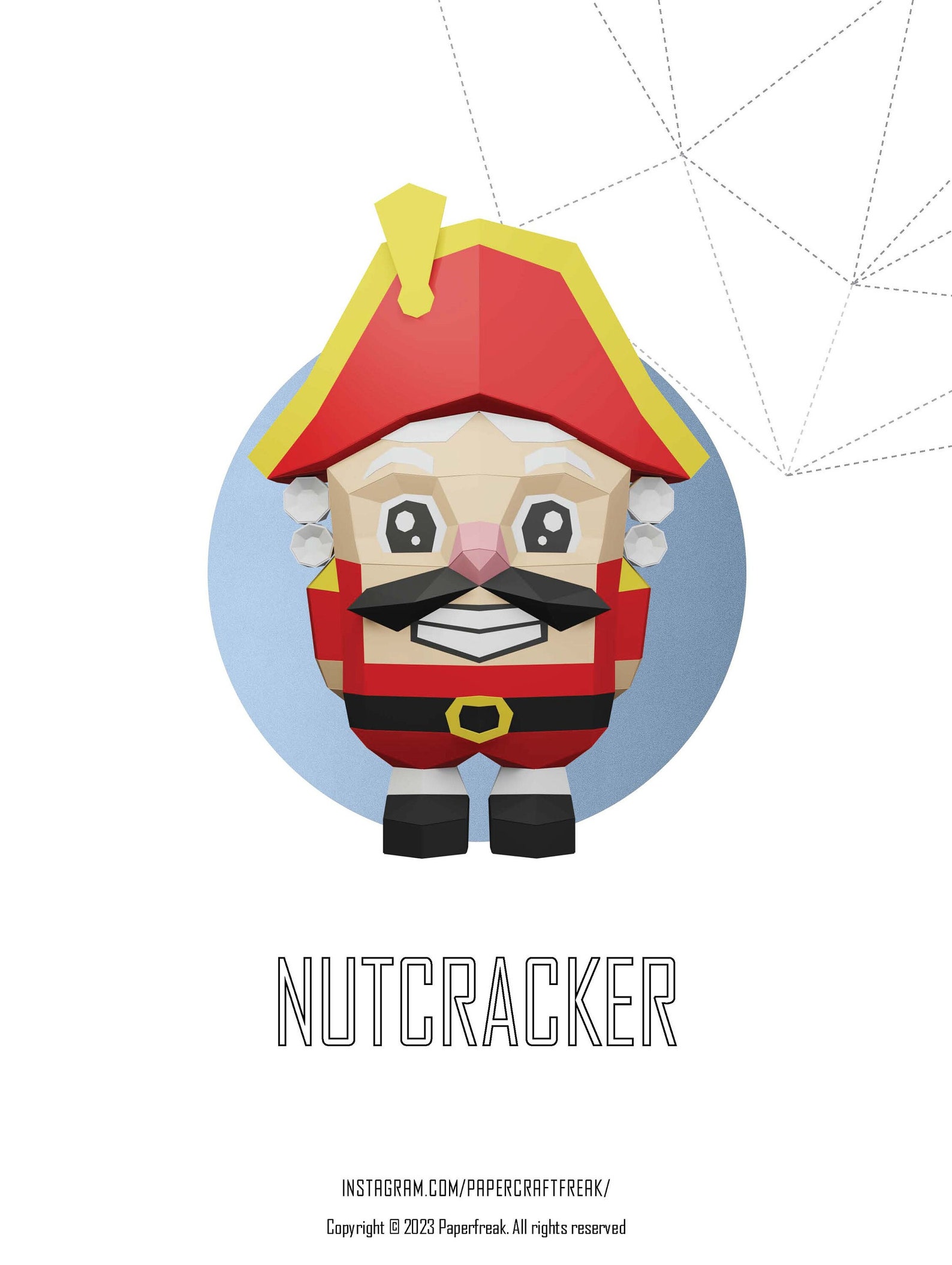 Papercraft 3D NUTCRACKER CHRISTMAS TOY Low Poly Paper - Etsy