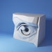 Papercraft 3D EYE SCULPTURE Left and Right Pepakura Low Polygonal Paper ...