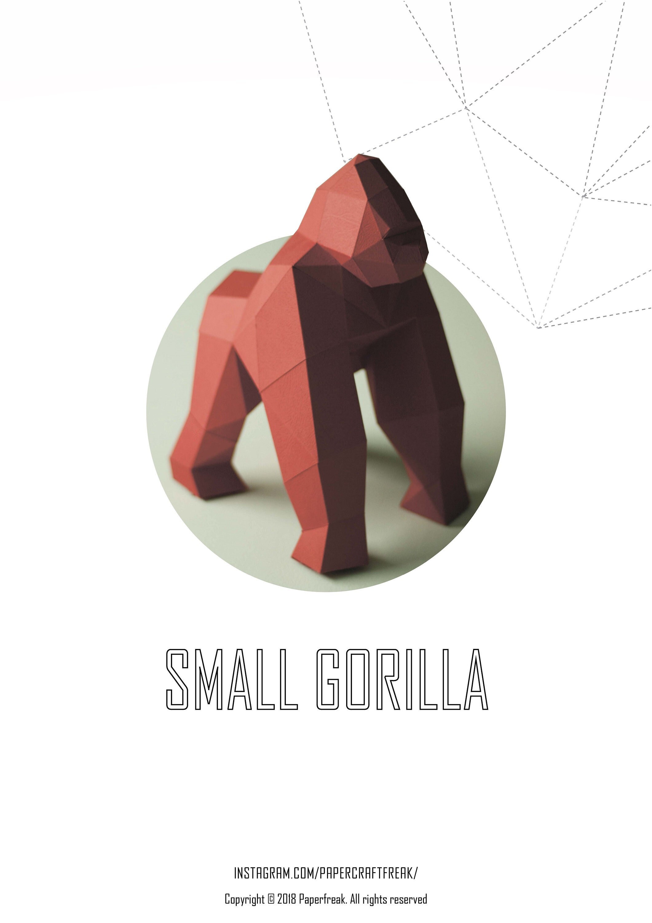 Papercraft 3D AFRICA ANIMAL 4 in 1 Elephant Rhino Gorilla - Etsy