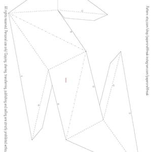 Papercraft 3D FOUR 4 NUMBER Birthday Party Decor Pepakura Low Poly ...